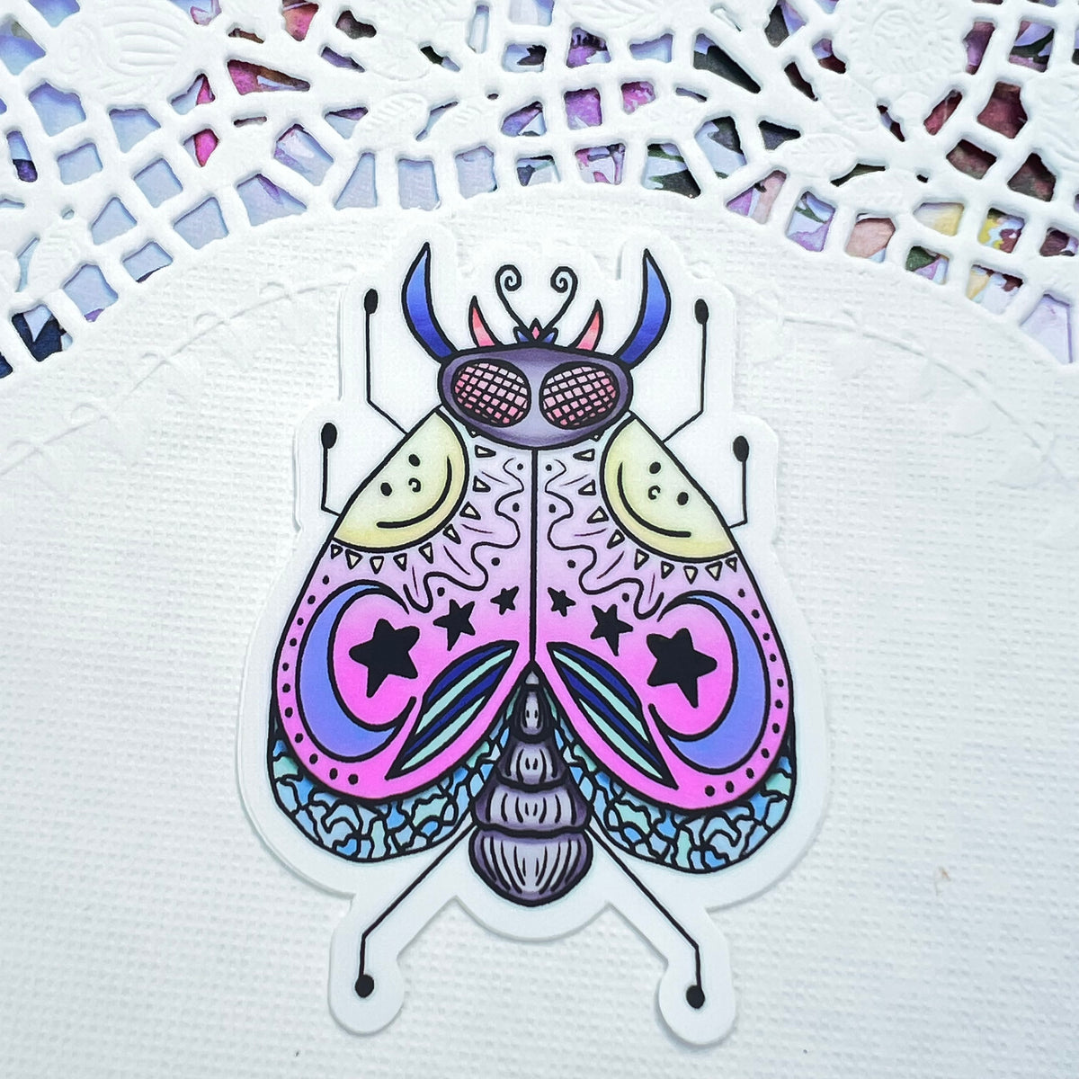 Smiley Sun Bug Sticker – Bruises To Butterflies LLC